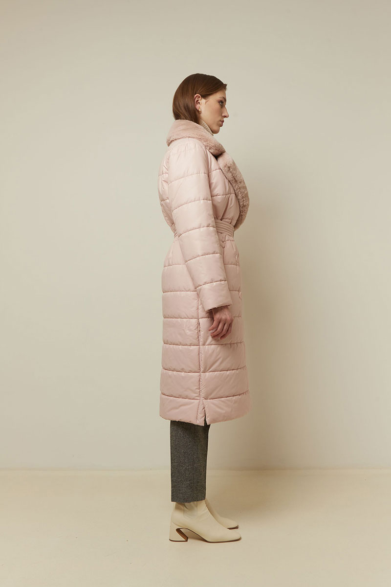 Купить женские пальто Элема 5S-13038-1.02 пудра - Описание, фото, цена