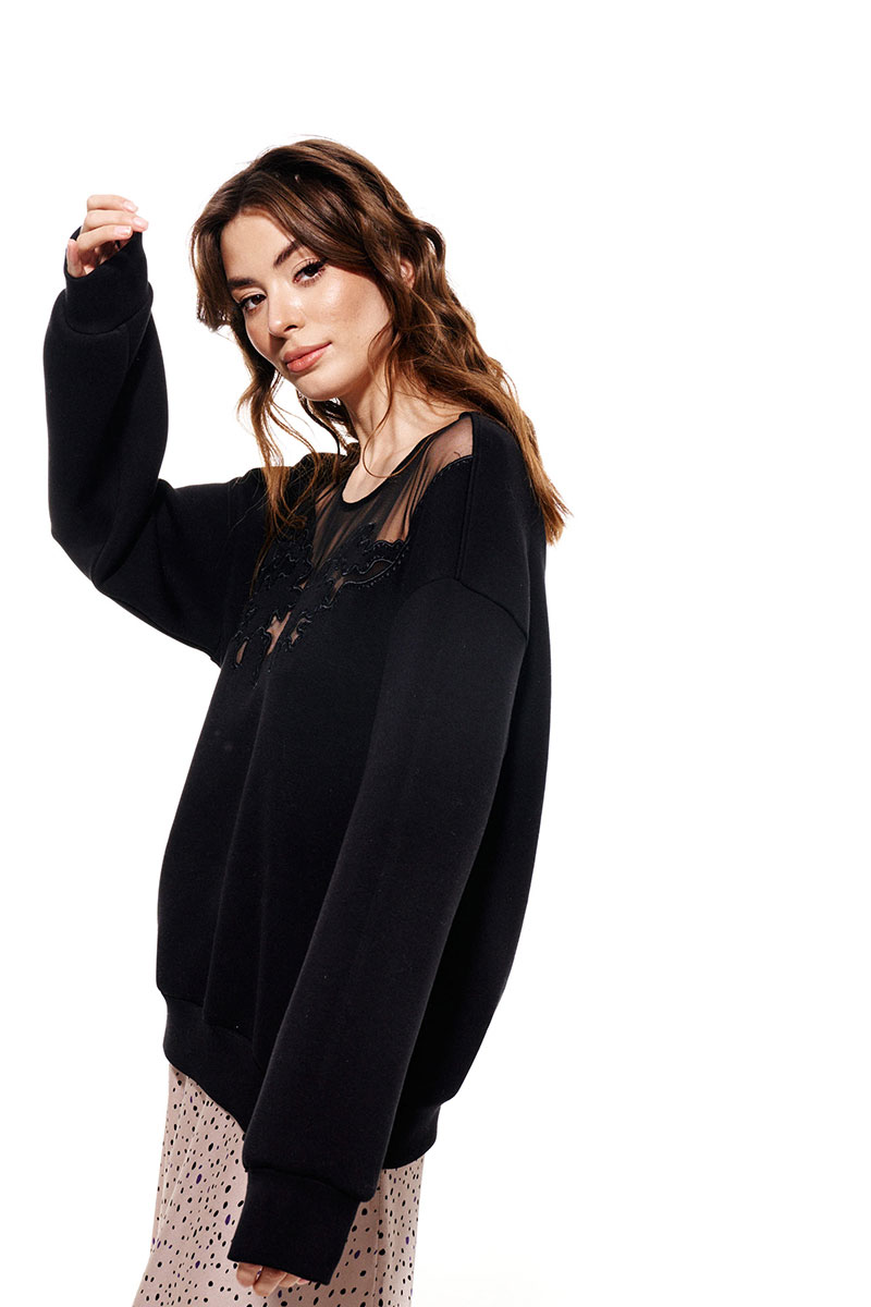 Купить женские джемперы Elletto 3717 черный - Описание, фото, цена