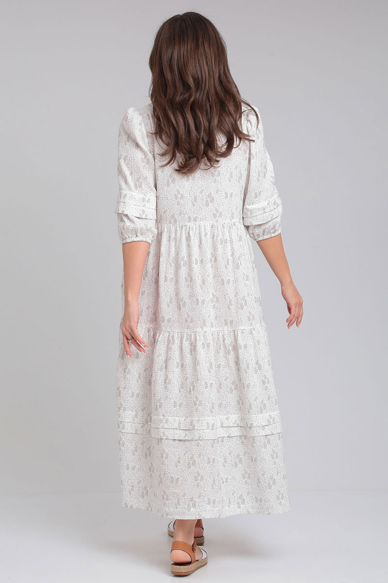 Купить платья миди LeNata 13273.05 рисунок на молочном - Описание, фото, цена