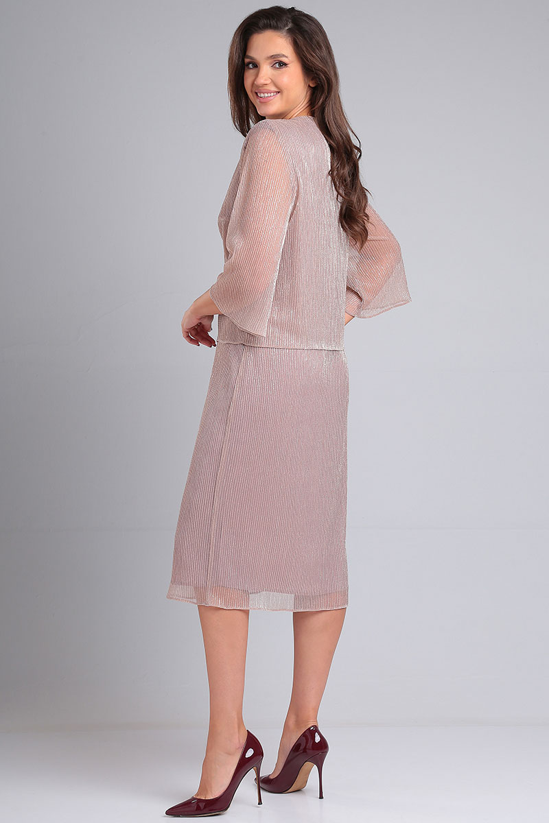 Купить платья миди LeNata 16365 пудра - Описание, фото, цена