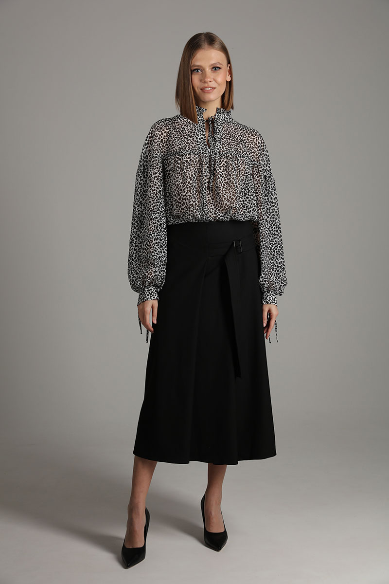 Купить юбки миди NikVa 412 чёрный - Описание, фото, цена