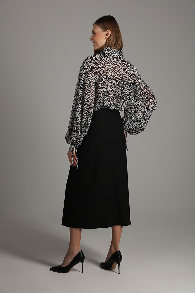 Купить юбки миди NikVa 412 чёрный - Описание, фото, цена