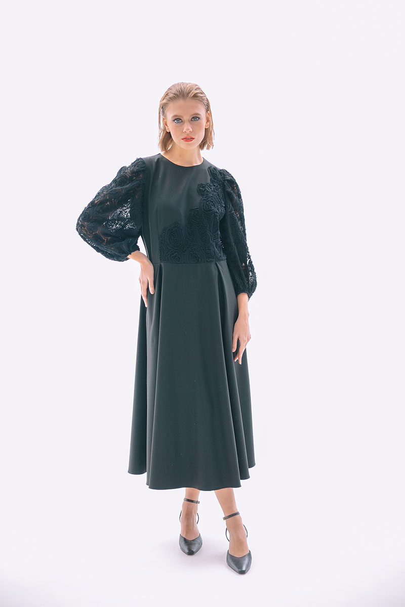 Купить платья миди NikVa 416 чёрный - Описание, фото, цена