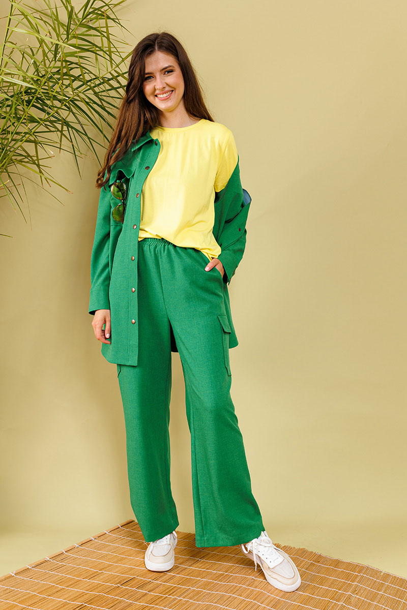 Купить женские брюки NikVa 264.13 зелень - Описание, фото, цена